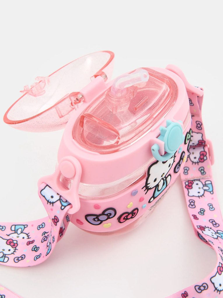 Sinsay - Láhev na pití s držadlem a brčkem Hello Kitty - vícebarevná