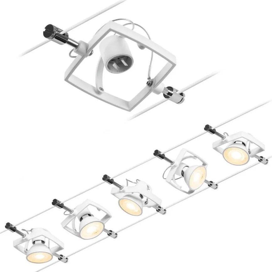 Paulmann 94432 - SADA 5xGU5,3/10W Bodové svítidlo MAC 230V bílá