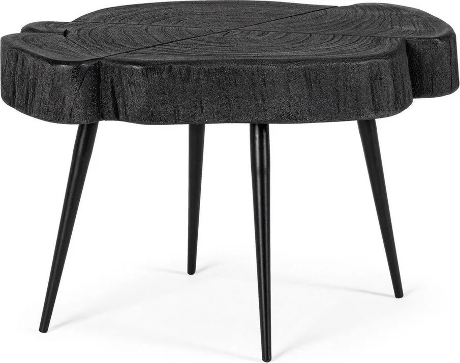 Černý konferenční stolek s deskou z akácie 35x46 cm Zakia – Bizzotto
