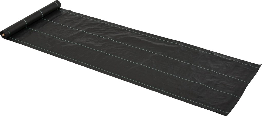 Outsunny Antiweed Geotextilní Síť 1x50 m Zahradní Síť proti Plevelu 100 g/m² Černá | Aosom