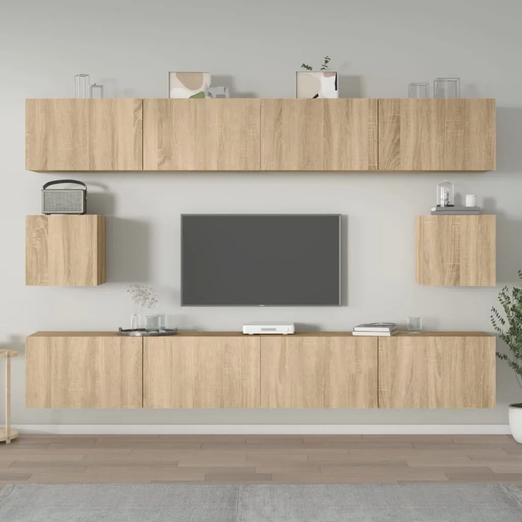 6dílný set TV skříněk dub sonoma kompozitní dřevo 3114368