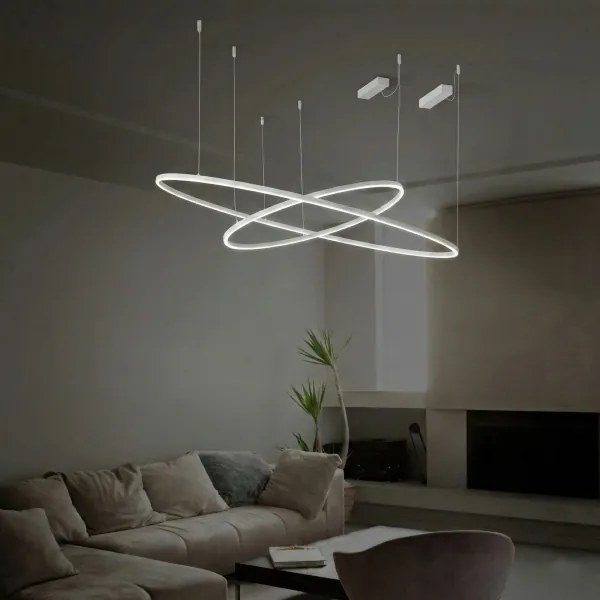 Ideal Lux - LED Lustr na lanku ORACLE SLIM LED/83W/230V 4000K pr. 150 cm bílá