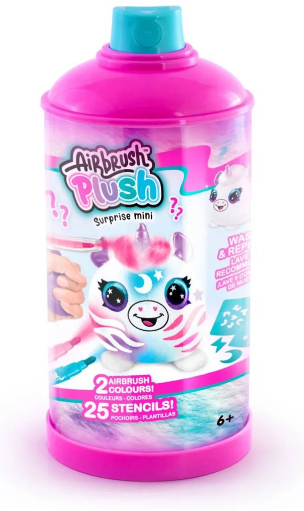 EP Line Airbrush Mini překvapení kreativní set plyšák k vybarvení 6 druhů ofg282