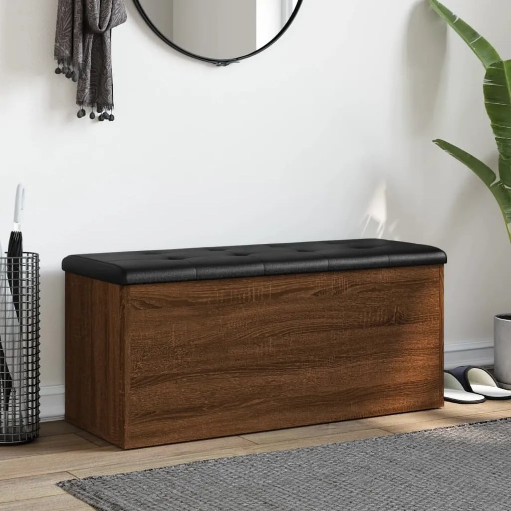 vidaXL Úložná lavice 102 x 42 x 45 cm kompozitní dřevo [835055] Barva: dub sonoma