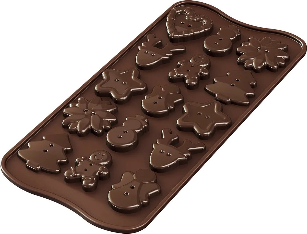 Forma na pralinky Scg41 Xmas Choco Buttons silikonová