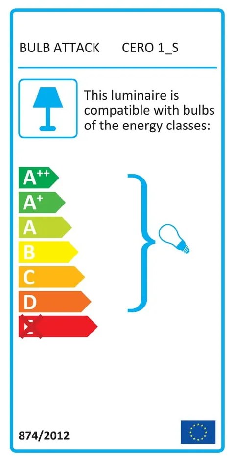 Černé zásvěsné svítidlo bez stínidla Bulb Attack Cero