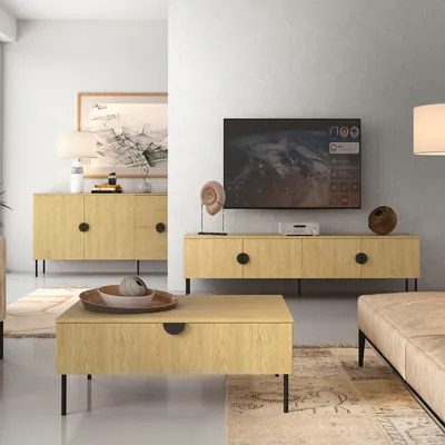 TV stolek MOND 200 cm dub baltic