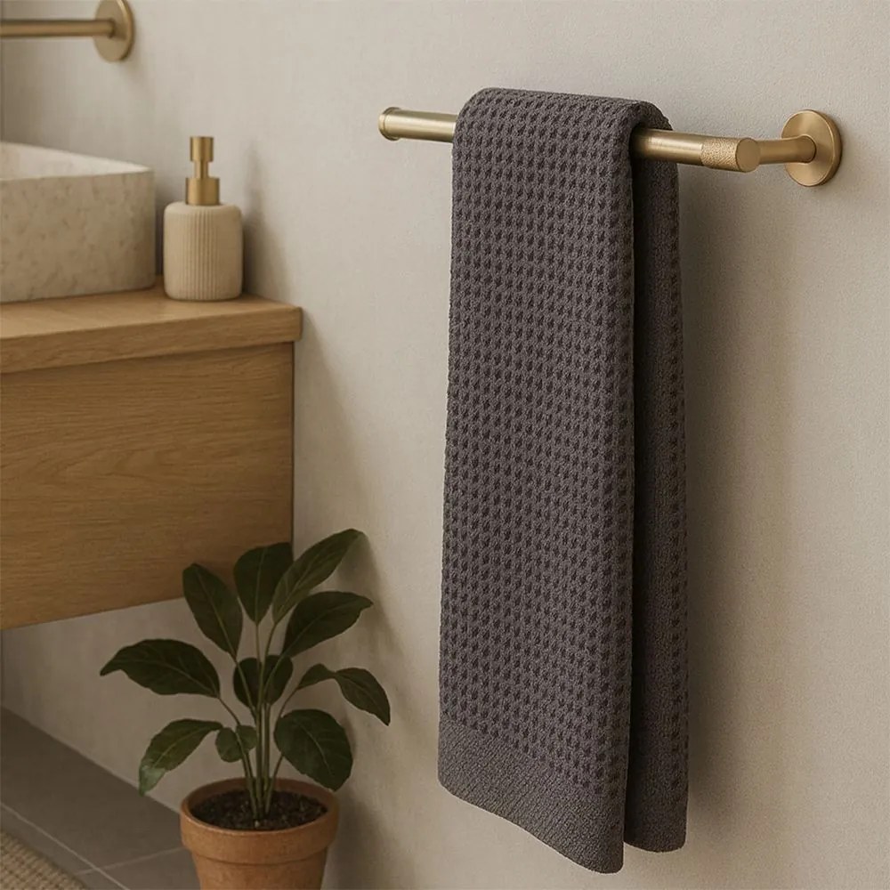Rea Modern, koupelnový věšák na ručník 26,5cm, 6610a, zlatá matná, REA-98015