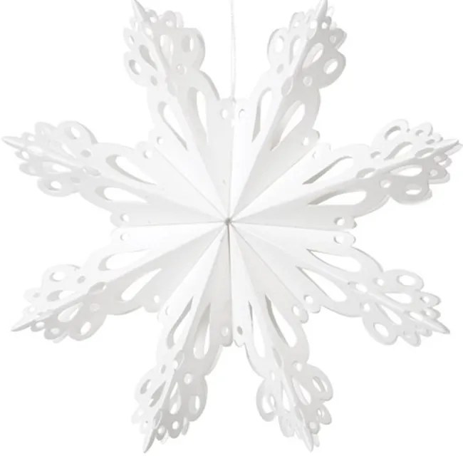 Papírová ozdoba vločka Broste SNOWFLAKE 15 cm | bílá