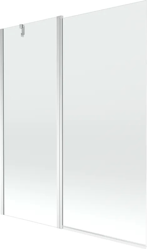 Mexen Flip, vanová zástěna 1-křídlová 140 x 150 cm, otočné křídlo, 6 mm čiré sklo, chromový profil, 894-140-101-01-00