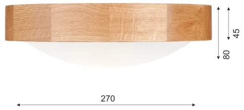 Brilagi - LED Stropní svítidlo CARVALHO SLIM 1xE27/15W/230V dub pr. 27 cm
