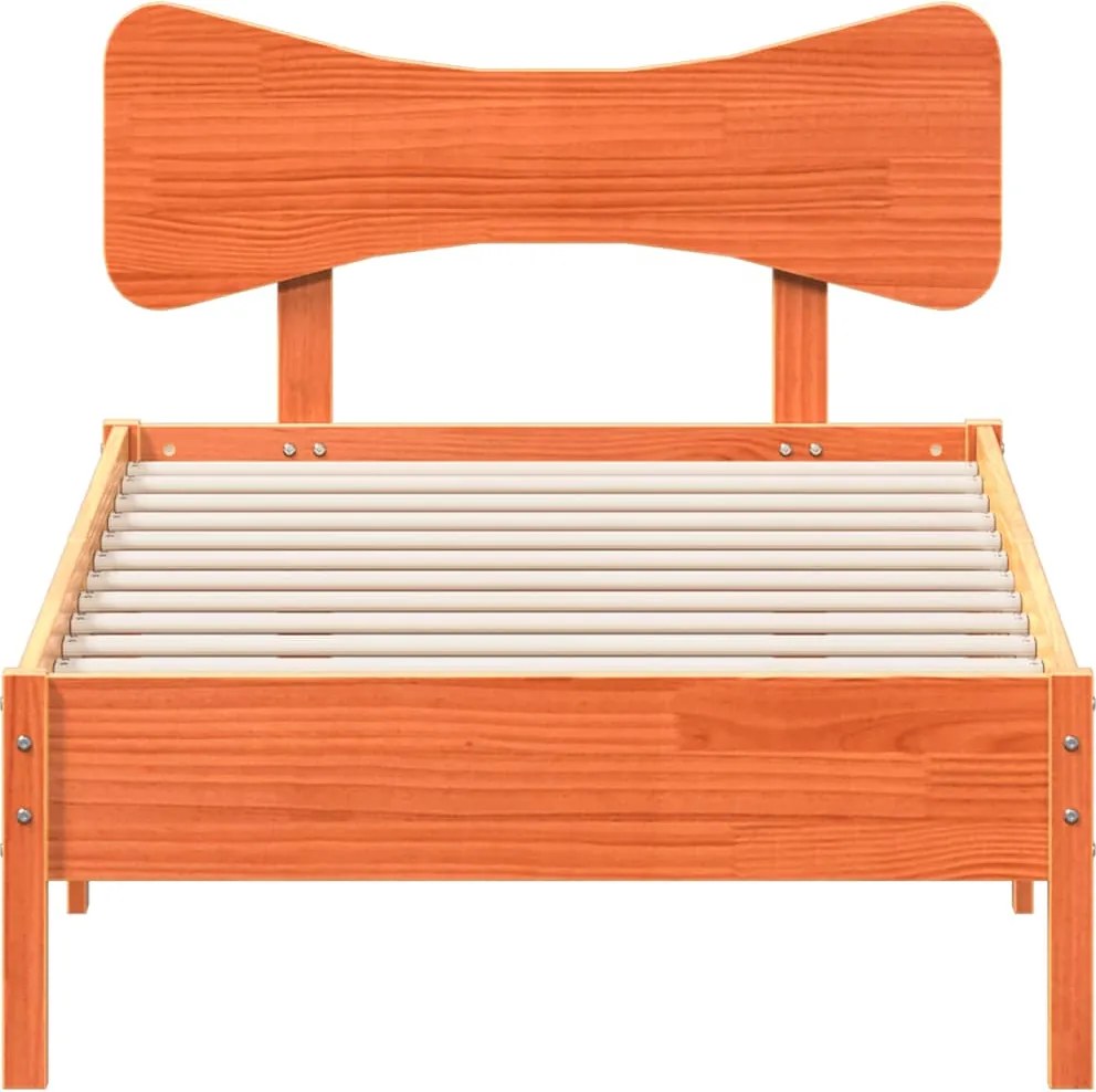 Postel bez matrace voskově hnědá 90 x 190 cm masivní borovice 3328255