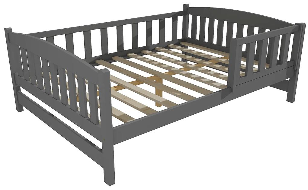 Vomaks Dětská postel DP 002 XL se zábranou Rozměr: 160 x 200 cm, Barva: barva šedá