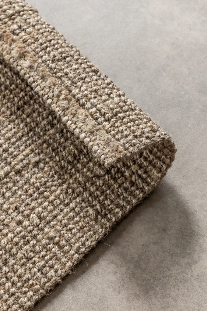 Hanse Home, Kusový koberec Bouclé Jute 105975 Grey Brown, 190x280, hnědá, chodba / předsíň