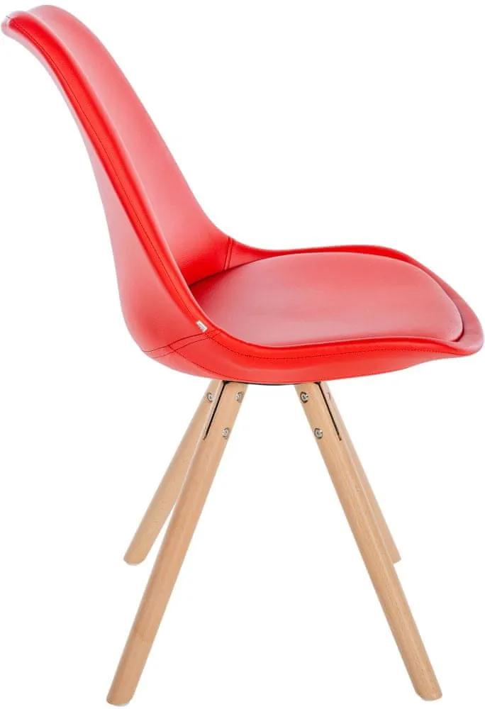 Bhm germany Jídelní židle Sofia I, syntetická kůže, červená