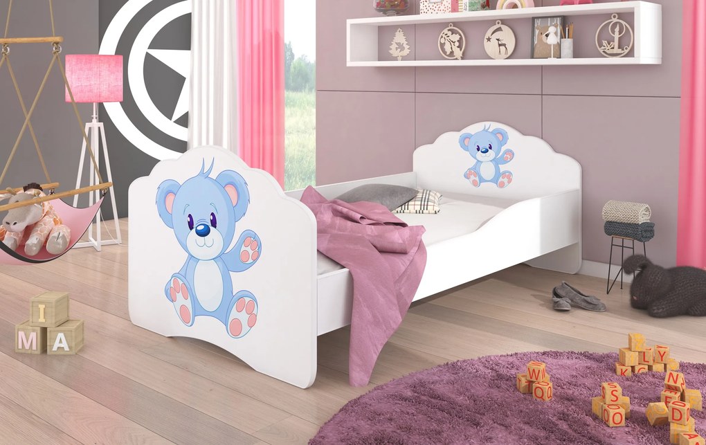 ADRK Furniture Postel s matrací CASIMO BLUE BEAR 160x80