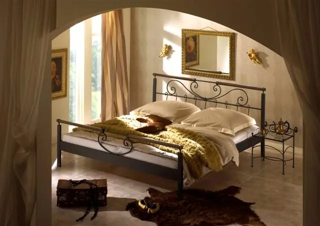 Nábytek ATIKA s.r.o. Kovová postel VERDE Povrchová úprava: bílá, Rozměr: 100 x 200 cm