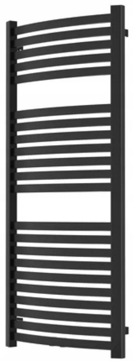 Invena, koupelnový žebříkový radiátor 540x1200 mm 538W, černá matná, UG-03-120-A