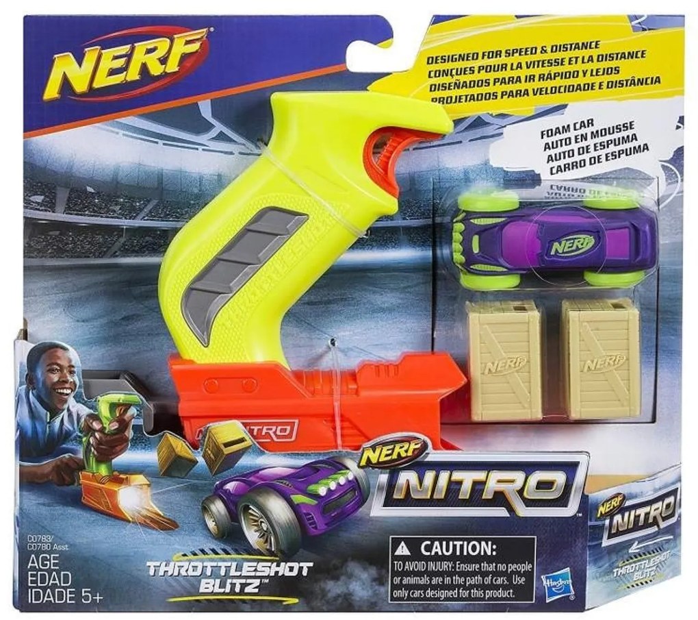 Herní set nerf nitro throttleshot blizt – žlutý
