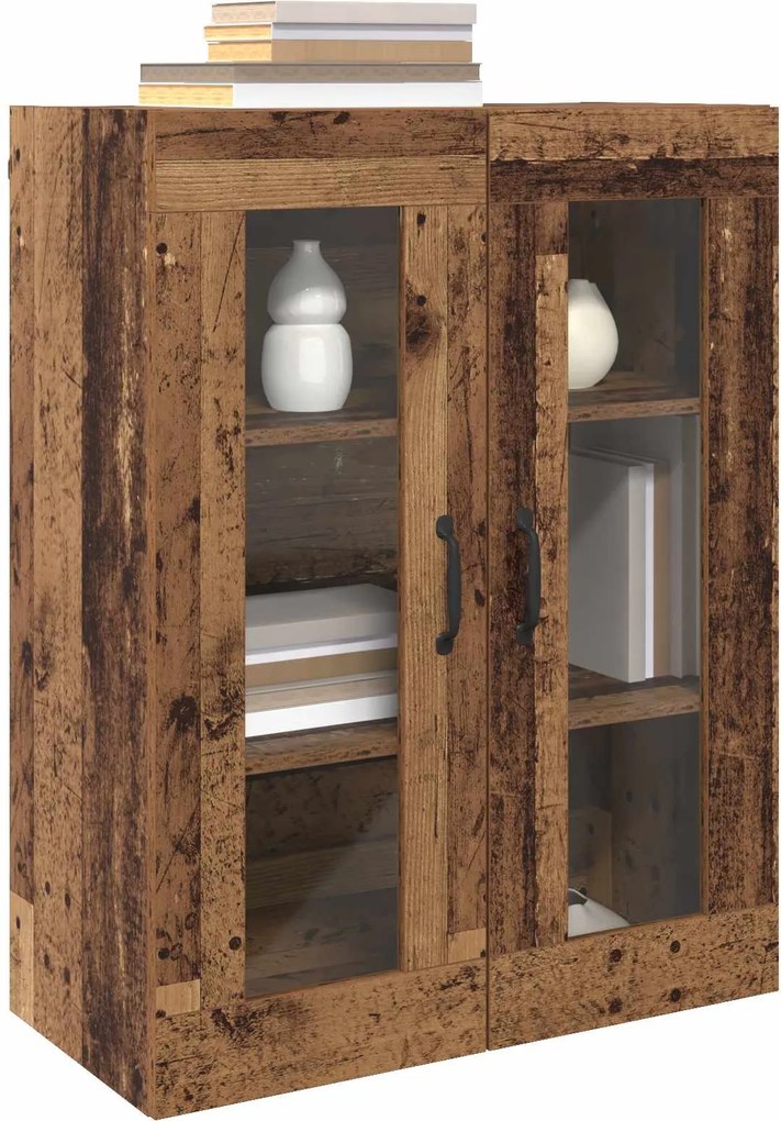 Nástěnné skříňky 2 ks Staré dřevo 69,5 x 34 x 90 cm 3394536