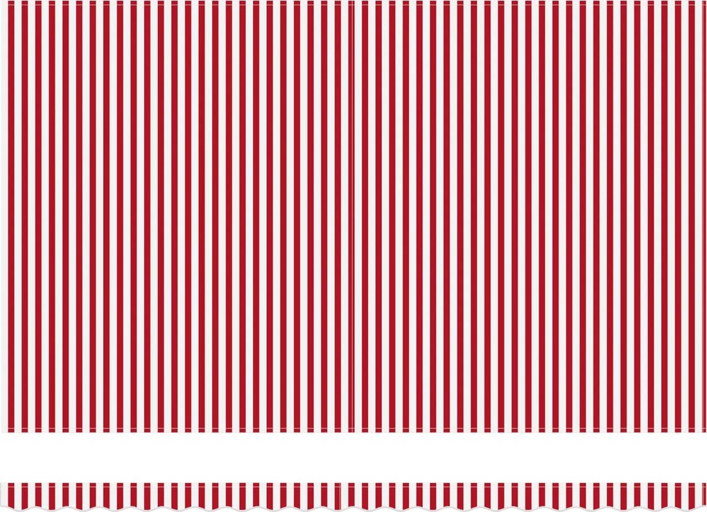 Stahovací markýza Červená a Bílá 500 × 300 cm 3331265