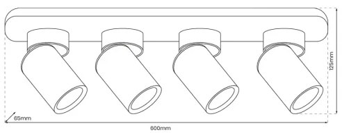 Bodové svítidlo ANDY 4xGU10/8W/230V černá/zlatá