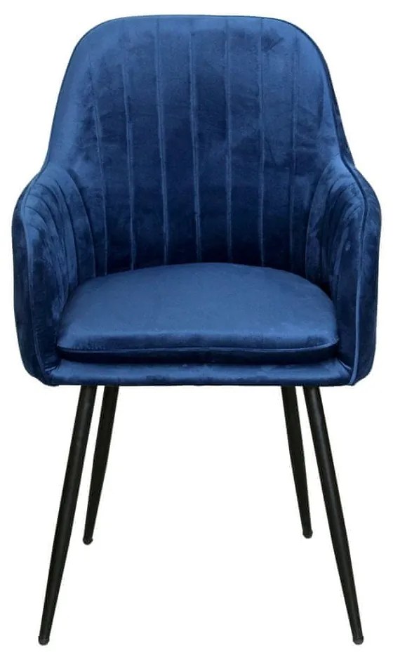 Idea nábytek Jídelní židle DELTA modrý samet