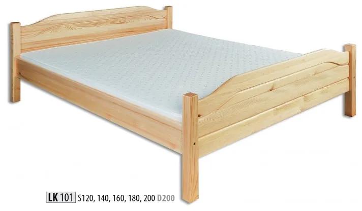 Drewmax Dřevěná postel 180x200 LK101 olše