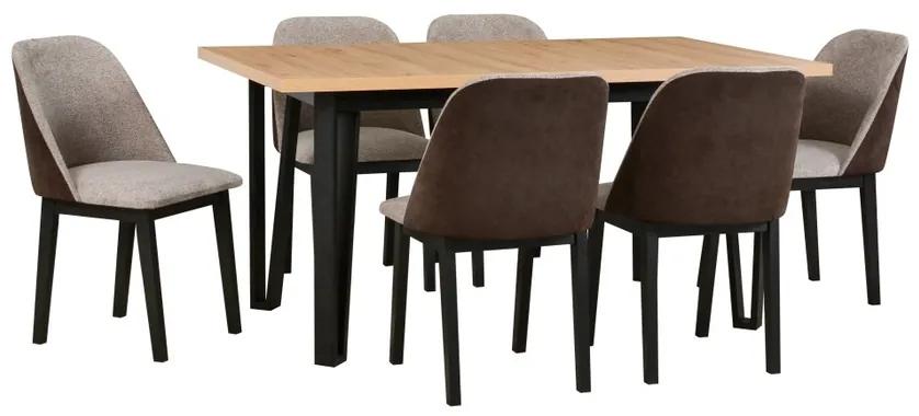 Drewmix Jídelní židle MONTI 1 dřevo: černá, potahový materiál: látka