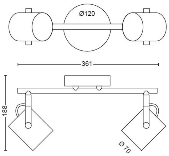 Philips 50662/14/P0 - LED Bodové svítidlo BYRE 2xLED/4,3W/230V 2200/2500/2700K