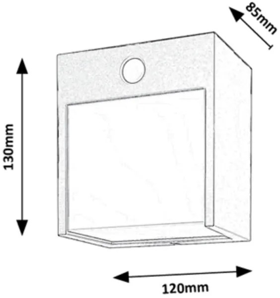 Rabalux 7479-LED Venkovní nástěnné svítidlo se senzorem BALIMO LED/12W/230V IP44