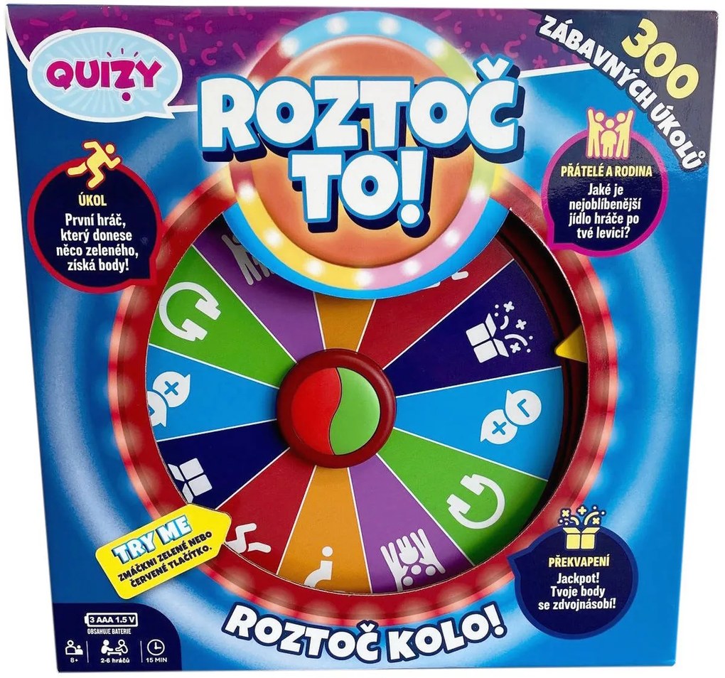 MAC TOYS Hra QUIZY Roztoč to! na baterie *SPOLEČENSKÉ HRY* m1824138