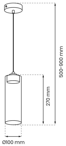 Lustr na lanku CLARISSA 1xGX53/12W/230V černá