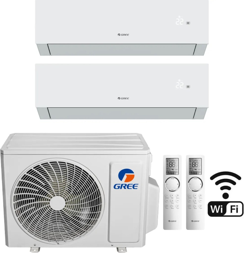 Klimatizace Gree Clivia 2x2,2 kW - sestava 2+1 včetně montáže