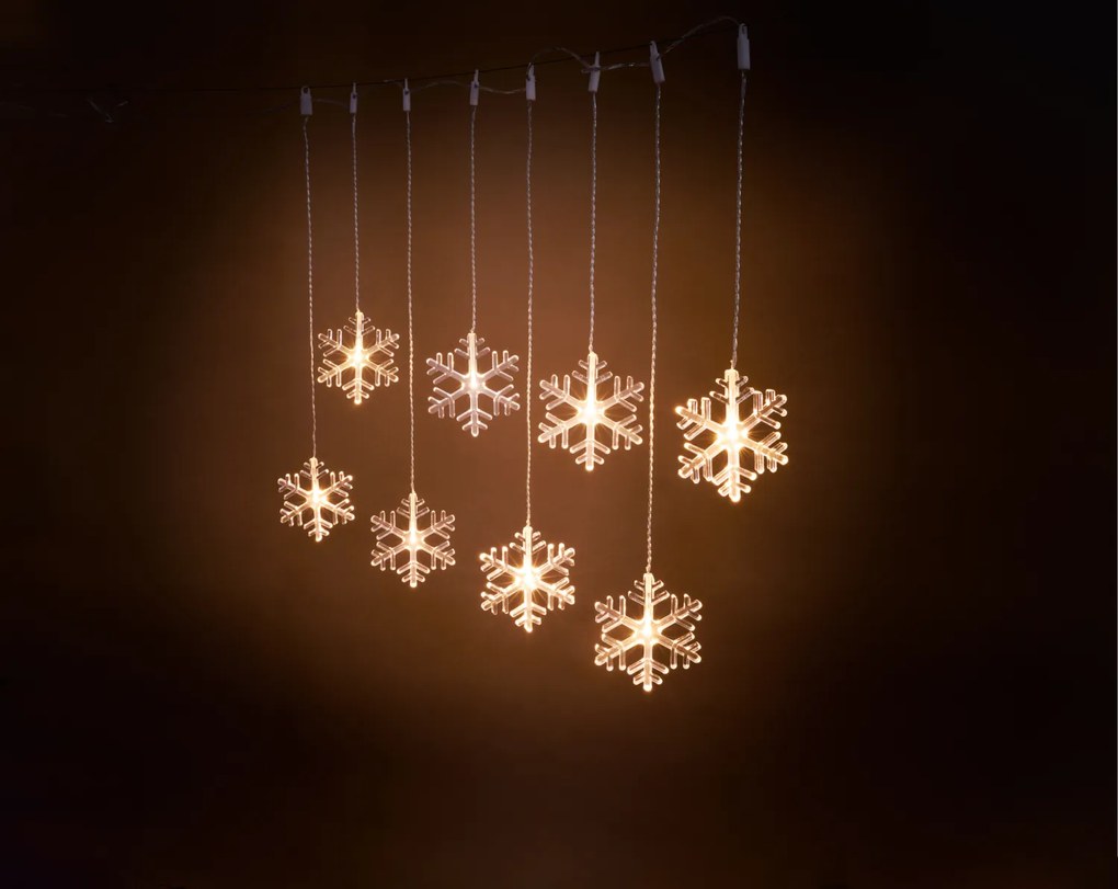Livarno® Světelný LED závěs (sněhová vločka / teplé bílé)