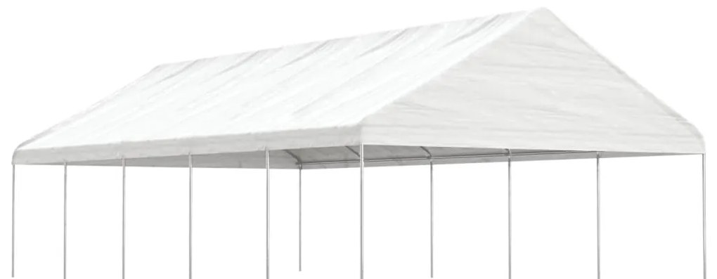 Altán se střechou bílý 11,15 x 5,88 x 3,75 m polyethylen 3155521