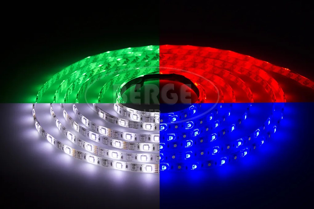 BERGE LED pásek - SMD 5050 - RGB+CW - 5 m - 60 LED/m - 14,4 W/m - IP65