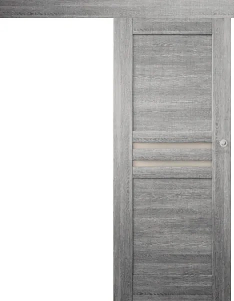posuvné interiérové dveře na stěnu vasco doors MADERA model 4 Průchozí rozměr: 70 x 197 cm, Orientace dveří: Levé dveře, Dekor: Dub kartáčovaný