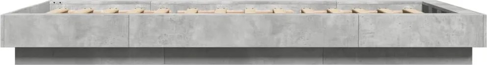 Rám postele s LED osvětlením betonově šedý 90 x 190 cm kompozit 3281150