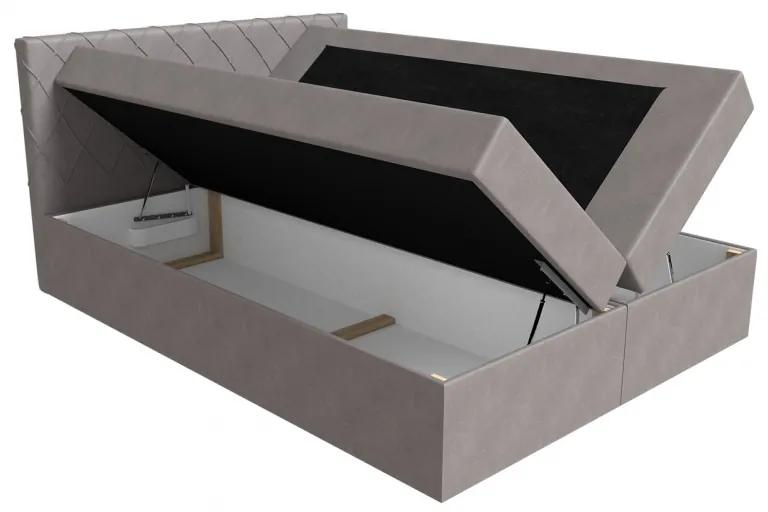 Kontinentální postel Narcyn, Rozměr postele: 140 x 200 cm, Barva:: Velluto 10