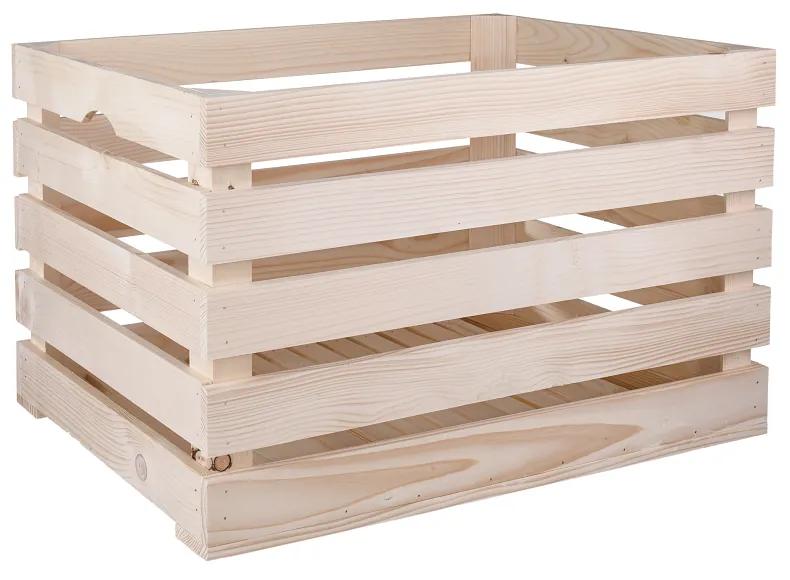 Dřevobox Dřevěná bedýnka 60 x 39 x 35 cm