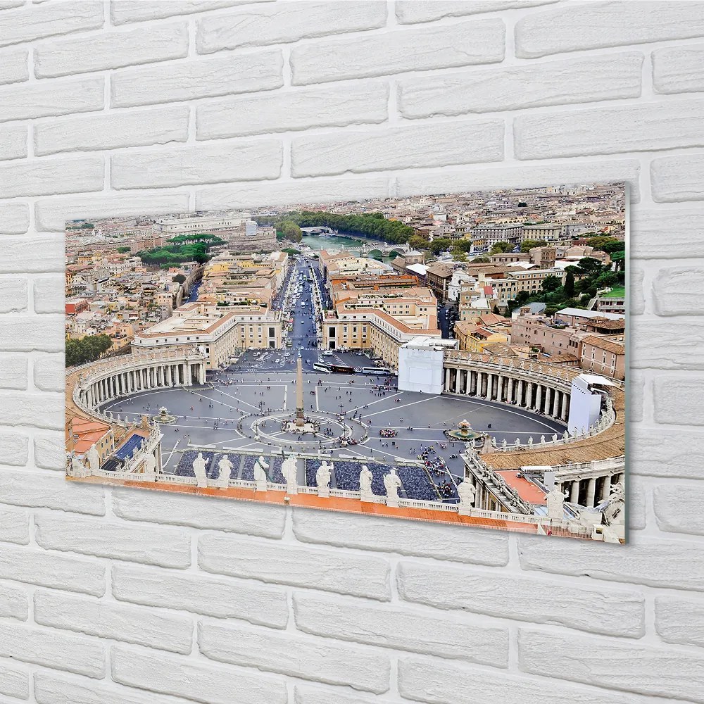 akrylový obraz Rome Vatican square panorama 100x50 cm