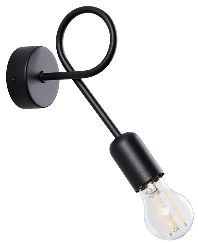Sollux Lighting Nástěnné svítidlo LOOP černé