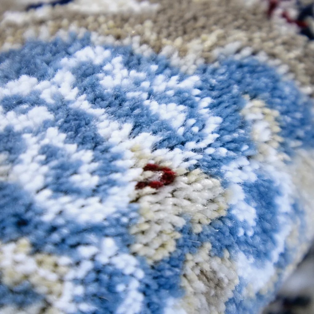 Angel Carpet, Kusový koberec Sultan 25 Blue/red, 80x150, vícebarevná, kancelář