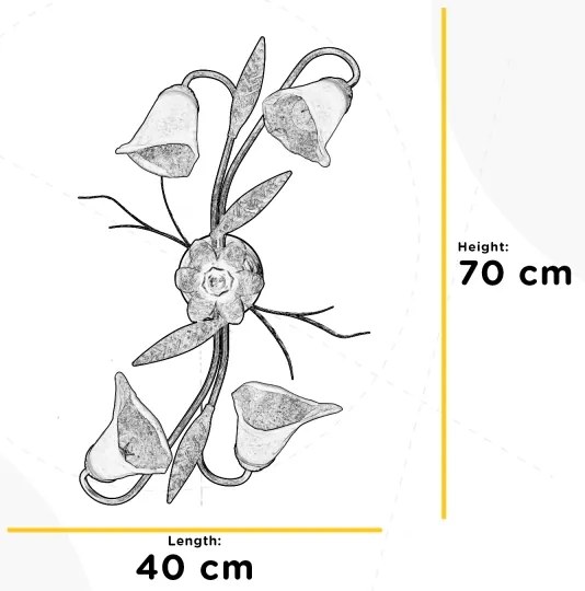 ONLI - Stropní svítidlo ALGA 4xE14/6W/230V bronzová