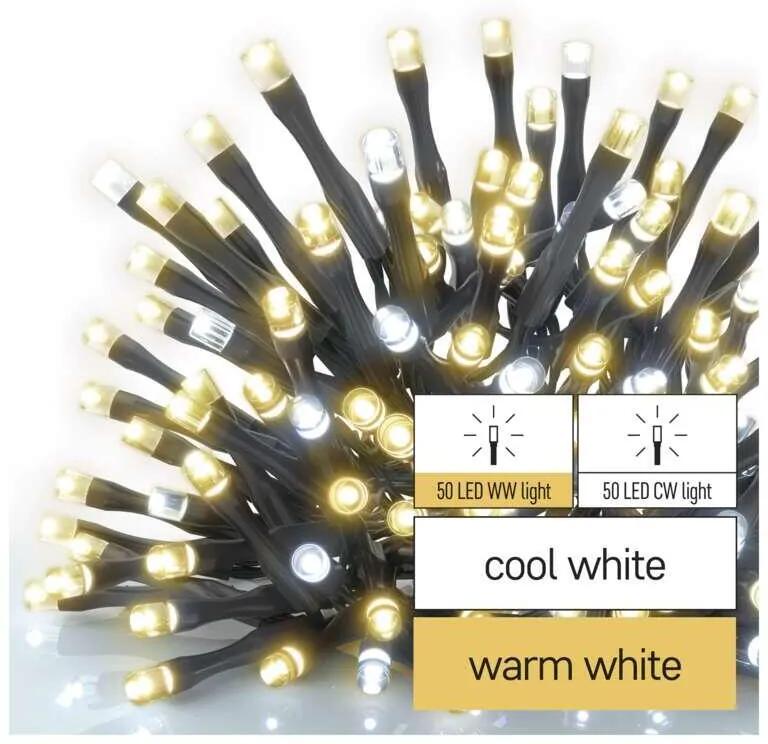 Spojovací LED řetěz Standard 5m IP44 WW/CW