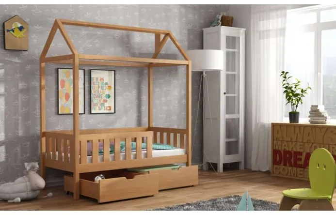 Dětská postel s úložným prostorem 90x190 MARTINA - buk