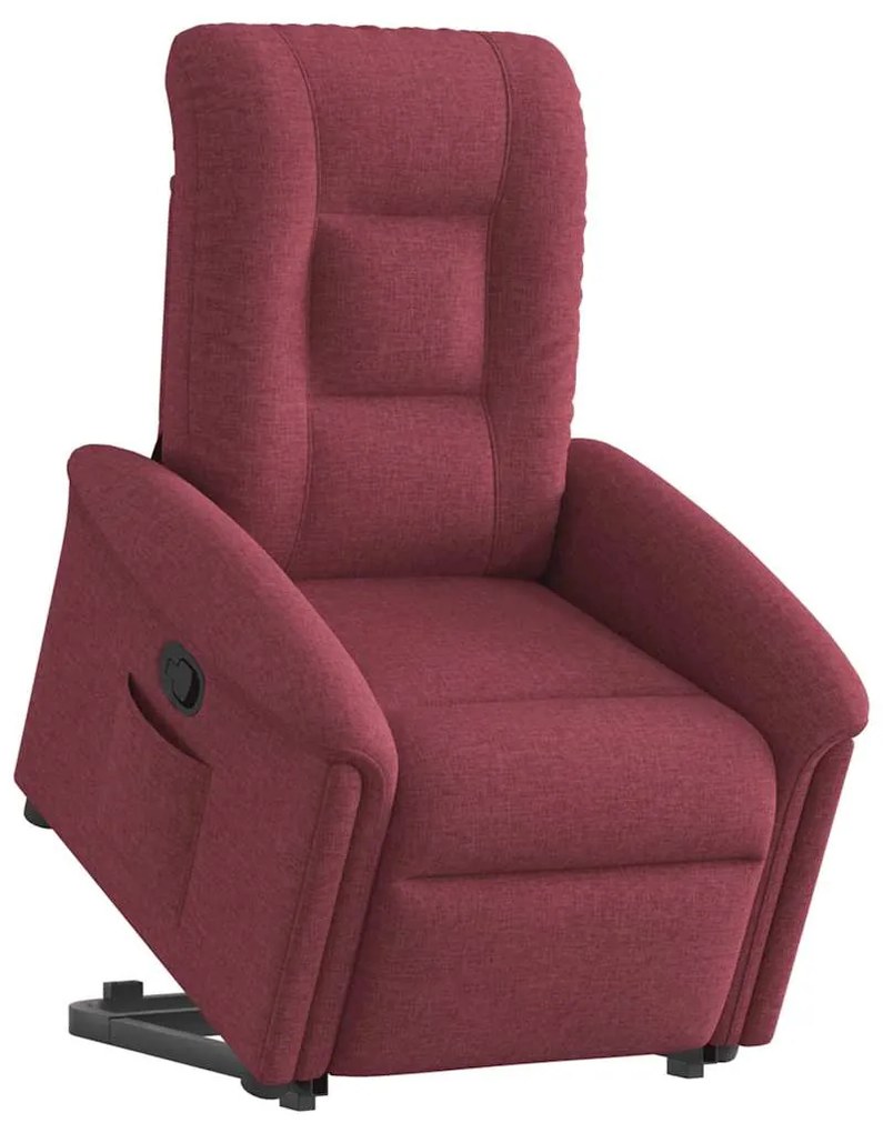 Zvedací polohovací křeslo vínové textil 3303257