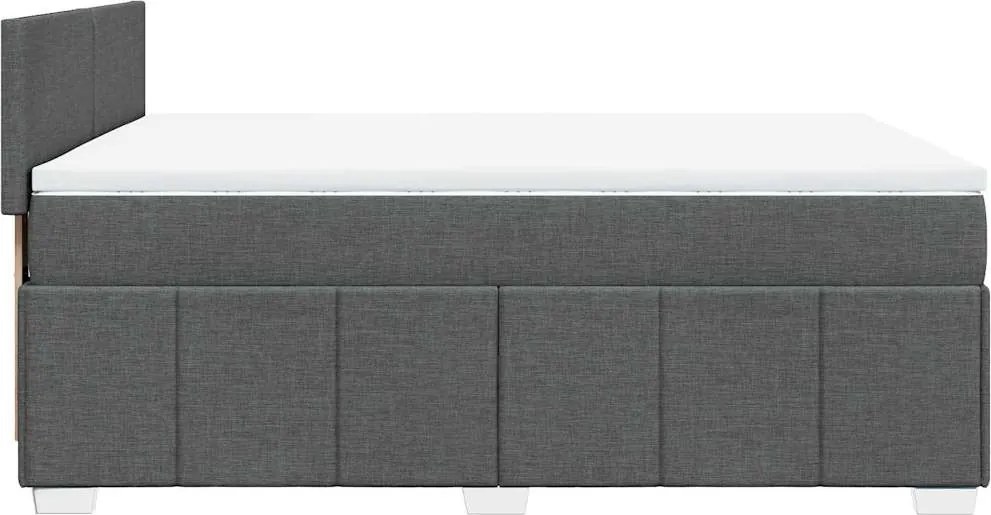 Box spring postel s matrací tmavě šedý 140 x 190 cm textil 3287057