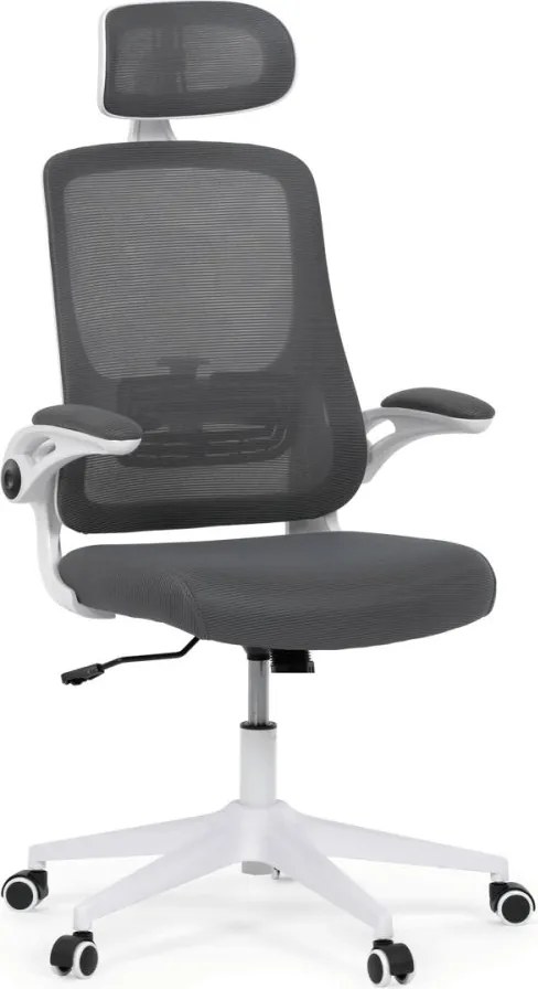 Kancelářská židle KA-Q843 GREY, houpací mechanismus, šedá síťovina (61 x 59) cm